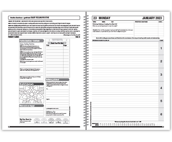 2023 Secondary Teacher Planner – Day to a page | Learning Curve